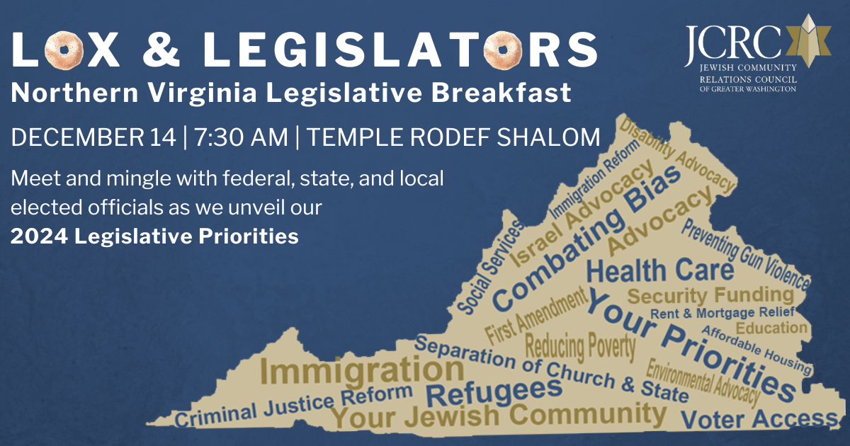 2023 Virginia Lox & Legislators Breakfast | Jewish Community Relations ...