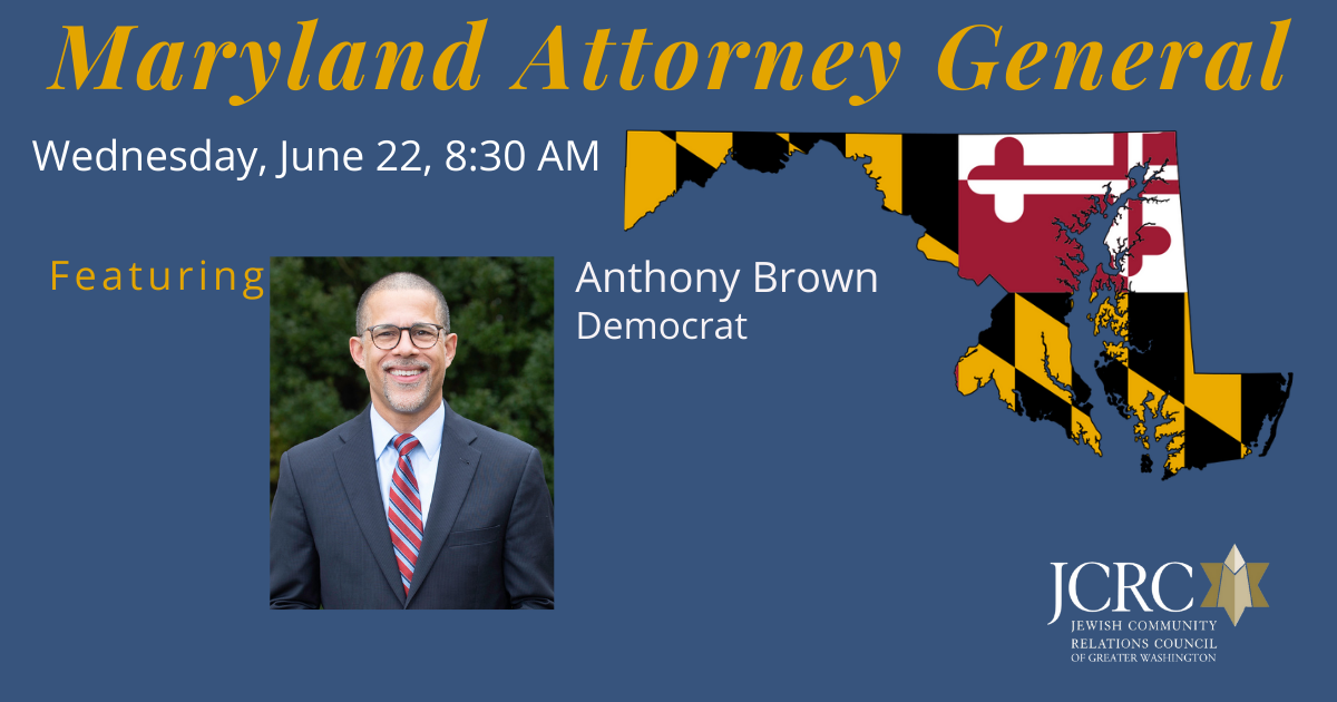 Maryland Attorney General Candidates Forum | Jewish Community Relations ...